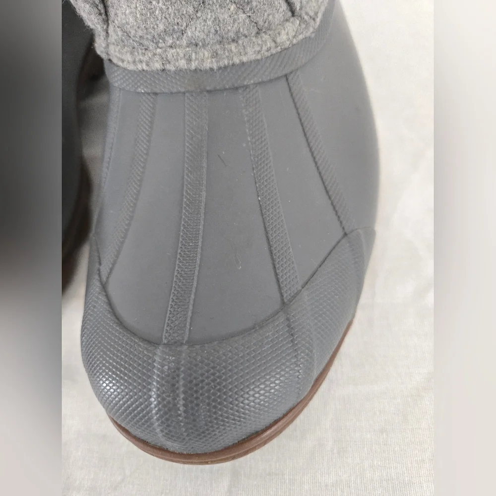 Sperry | Shoes | Sperry Syren Gulf Wool Quilt Duck Boots Lace Up Gray ...
